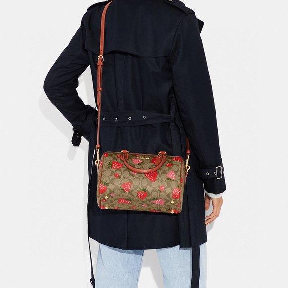 Coach | Bags | Coach Rowan Satchel In Signature Canvas With Wild ...